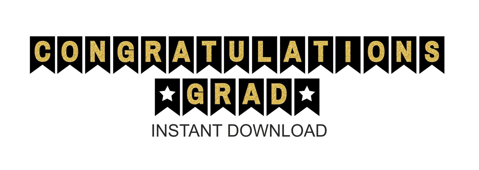 Congratulations Grad Banner Printable / Printable - Etsy