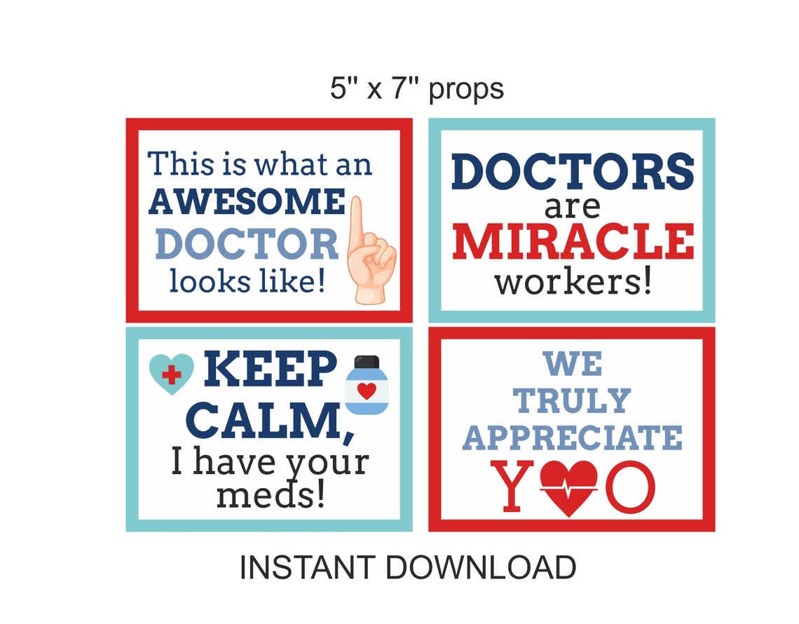 Doctor's Day Props Printable /printable Doctor Photo Props / Doctor's ...