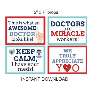 Doctor's Day Props Printable /printable Doctor Photo Props / Doctor's ...