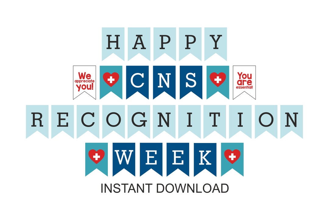 Happy CNS Week Banner Printable / CNS Recognition Week Banner ...