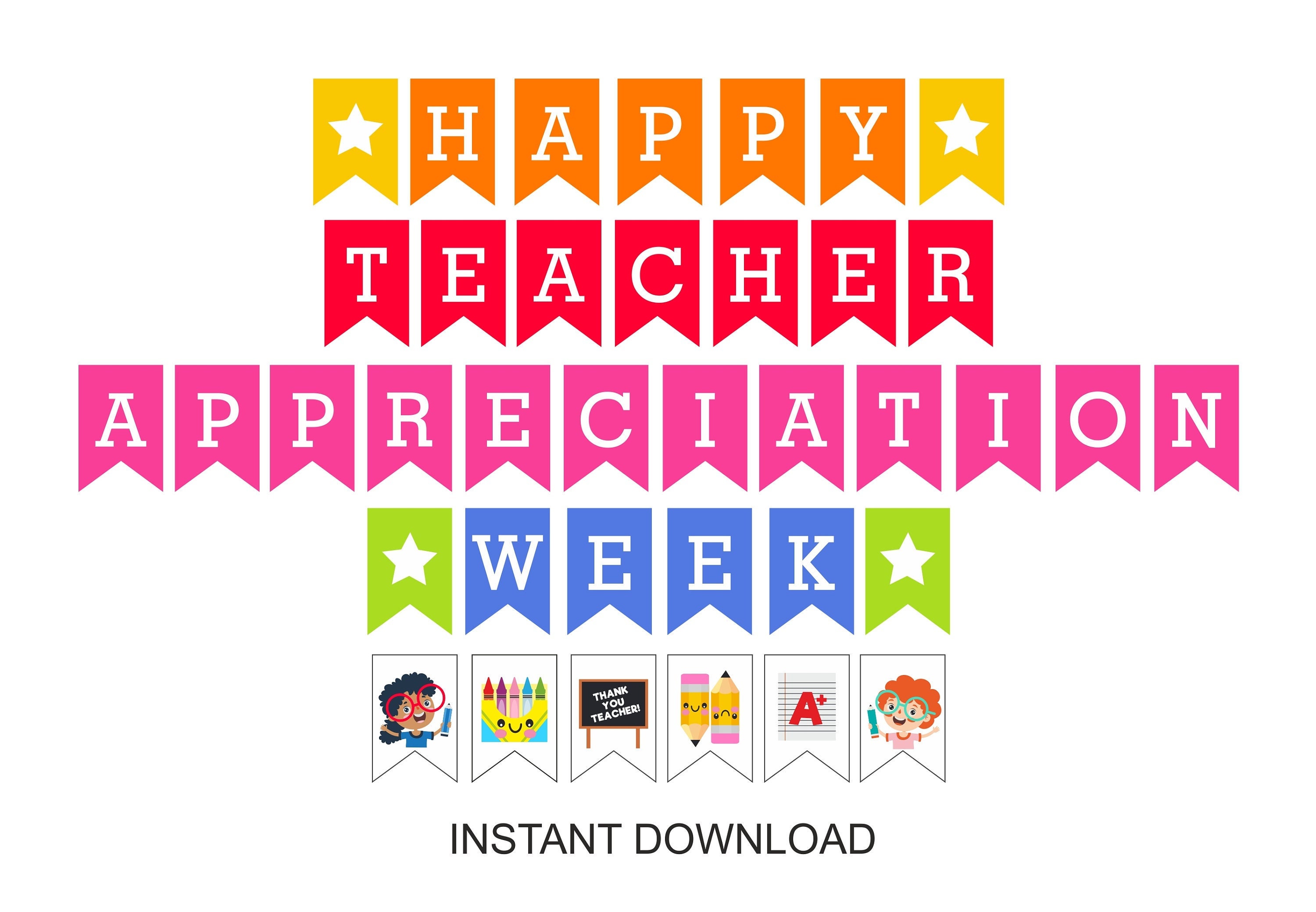 Teacher Appreciation Banner Printable / Printable Teacher - Etsy