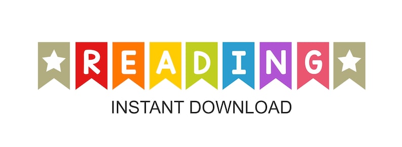 Reading Banner Printable / Reading Classroom Bulletin Board - Etsy