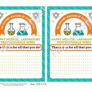 Lab Week Gift Card Holder Printable / Medical Laboratory Professionals ...