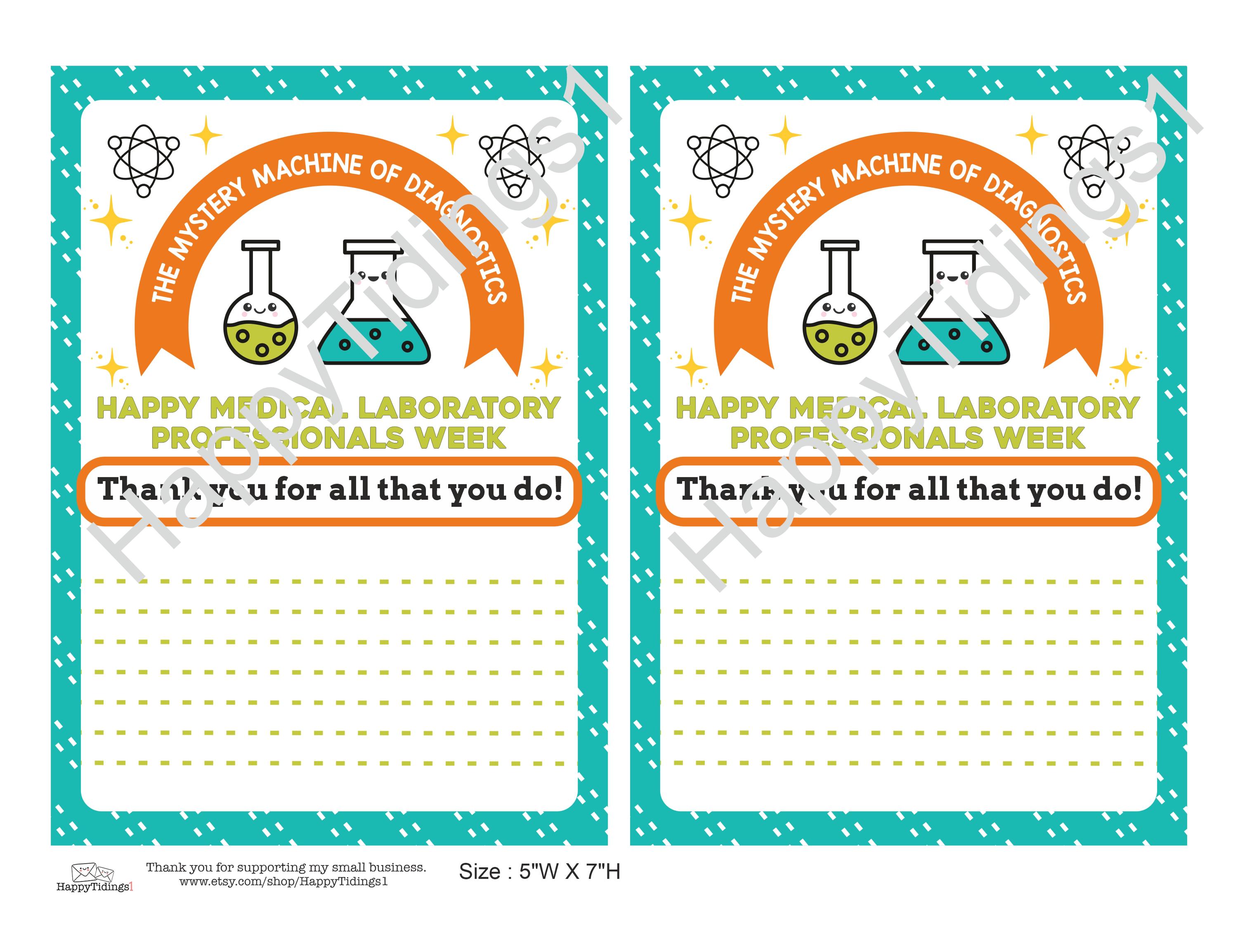 Lab Week Gift Card Holder Printable / Medical Laboratory Professionals ...