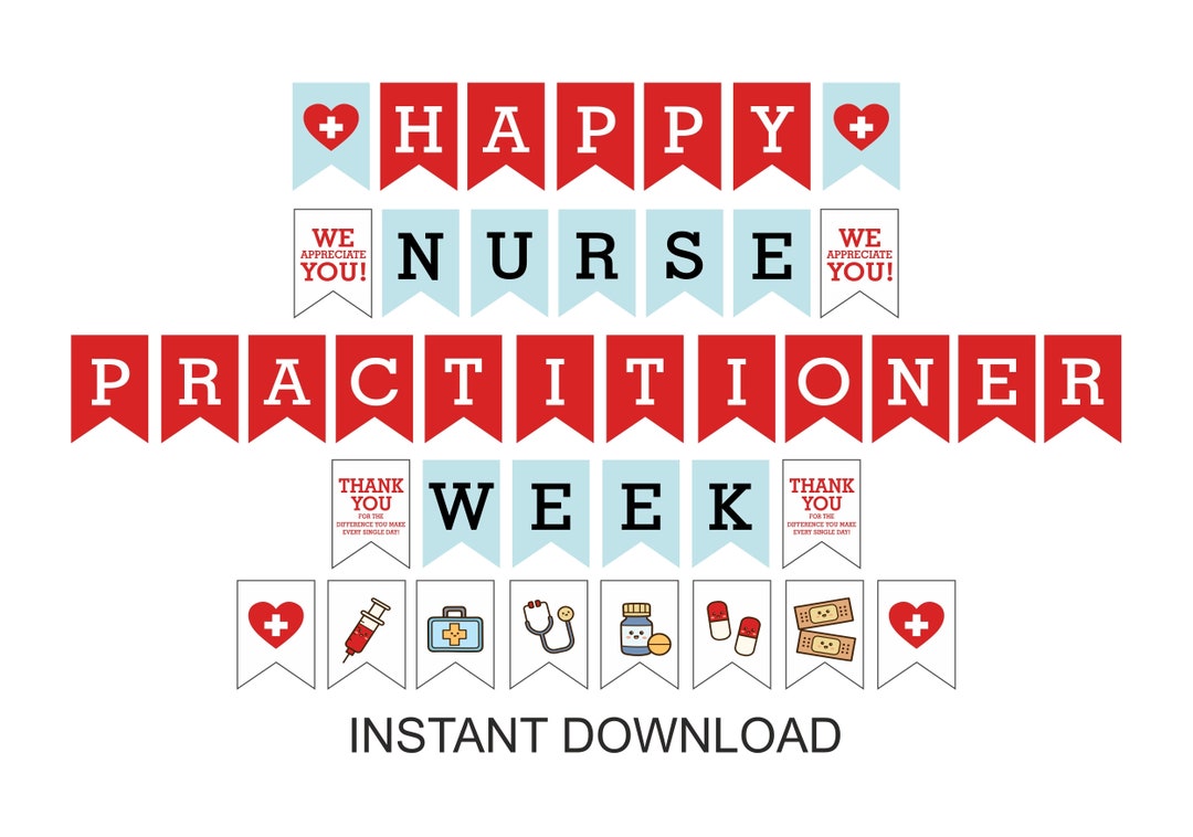 Nurse Practitioner Week Banner Printable / NP Week Banner / Nurse ...
