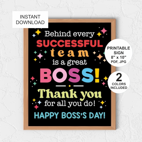Bosses Day Signs - Etsy