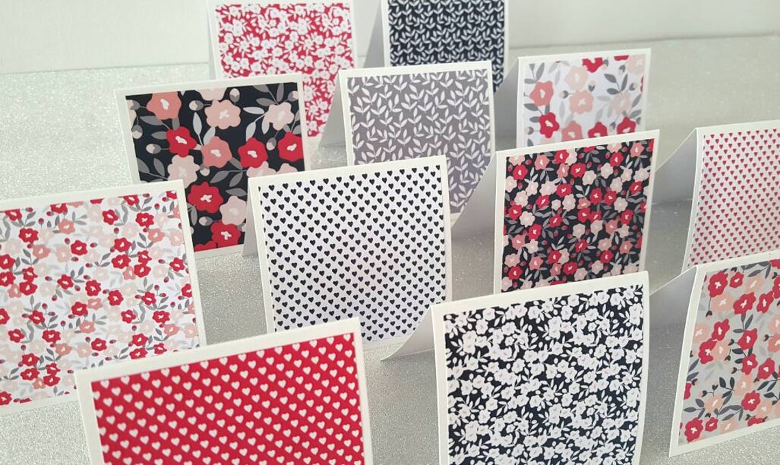 Mini notecards / Mini cards / mini thank you notes Set of 12 / | Etsy