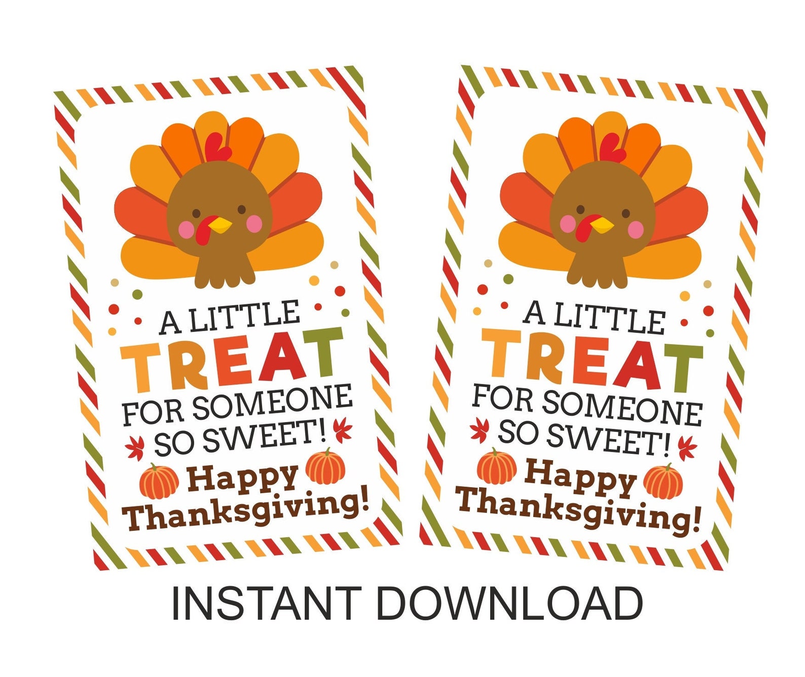 Kids Thanksgiving Tag Printable / Thanksgiving School Treat Tag ...