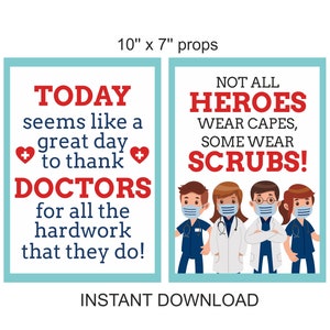 Doctor's Day Props Printable /printable Doctor Photo Props / Doctor's ...