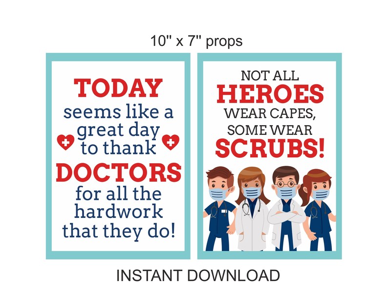 Doctor's Day Props Printable /printable Doctor Photo Props - Etsy
