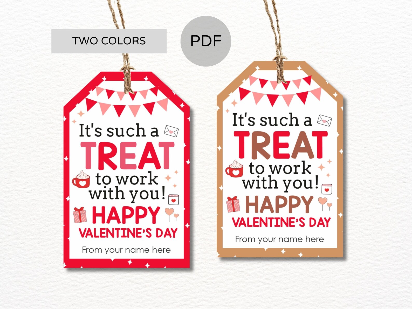 Valentine Coworker Tag Printable / Valentine Coworker Gift Tag ...