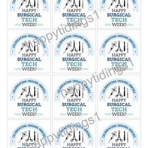 Surgical Tech Week Tag Printable / Surgical Technologist Week Tag ...