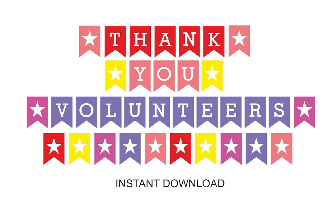 Thank You Volunteer Banner / Thank You Volunteers Banner - Etsy