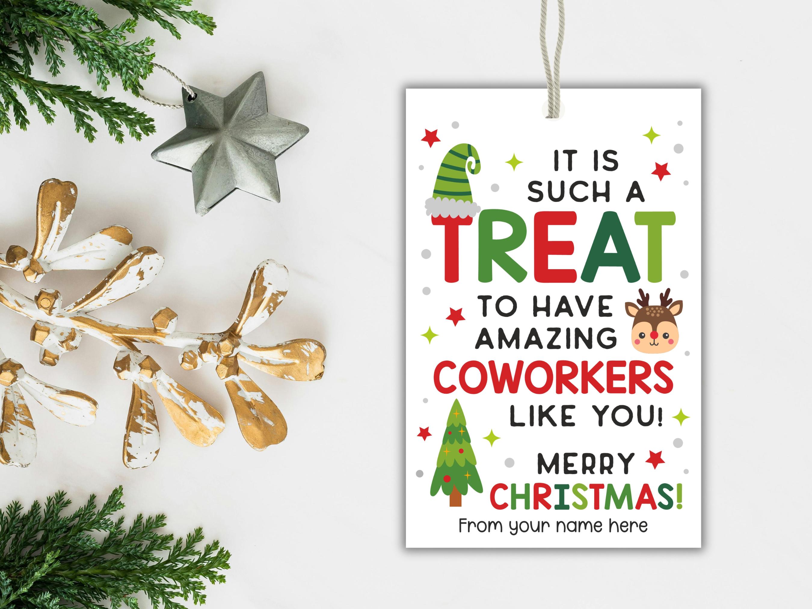 Christmas Coworker Tags Printable / Christmas Coworker Gifts / Coworker ...