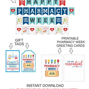 Pharmacy Week Banner Printable / Happy Pharmacy Week Decor / Pharmacy ...