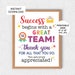Team Appreciation Sign Printable / Team Thank You Sign / Employee ...