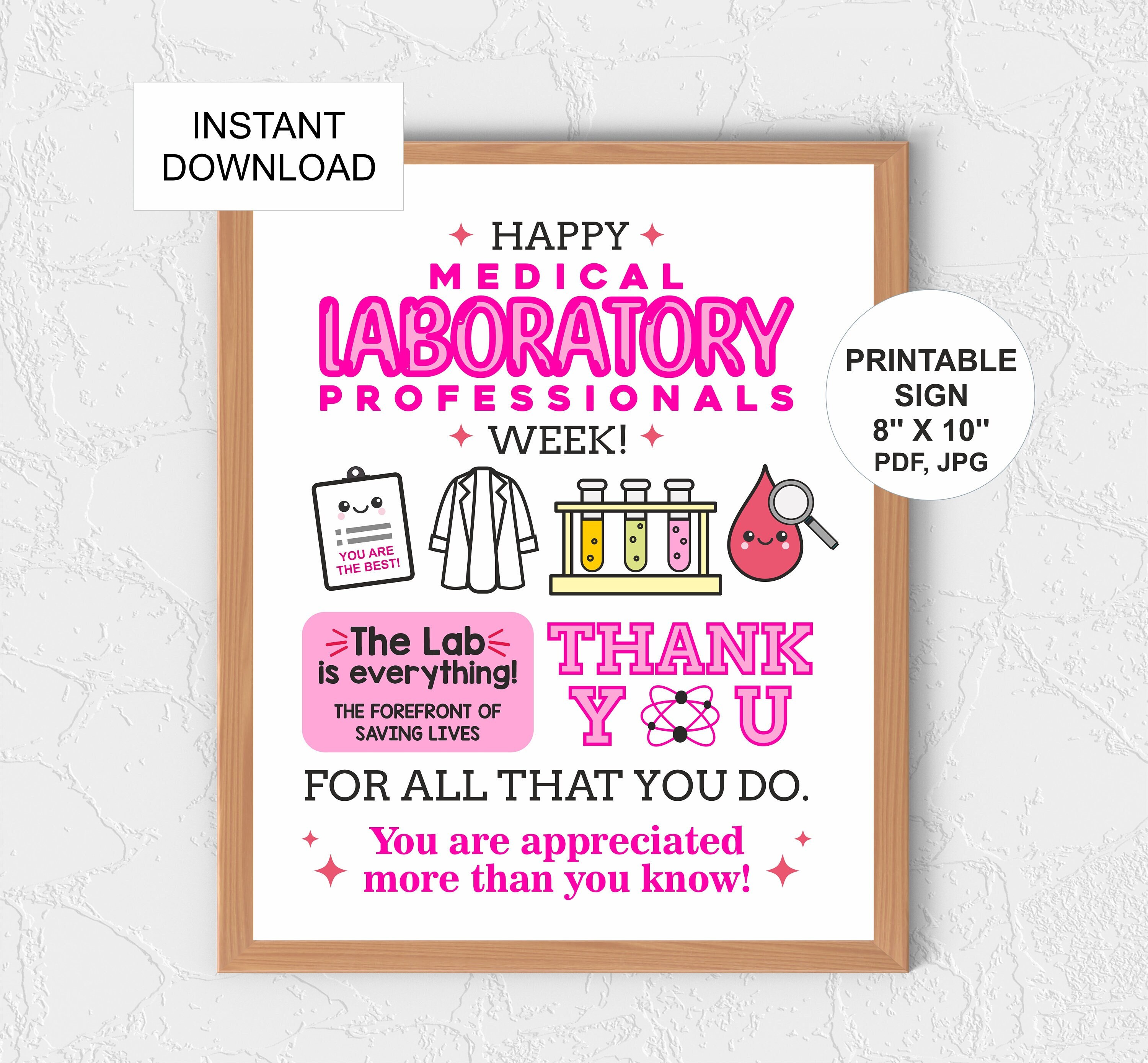 Pink Lab Week Sign Printable / Pink Lab Week 2024 Poster / the Lab is ...