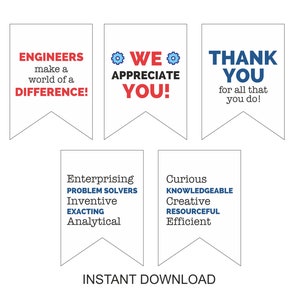 Engineer Week Banner Printable / Engineer Gifts / Happy National ...