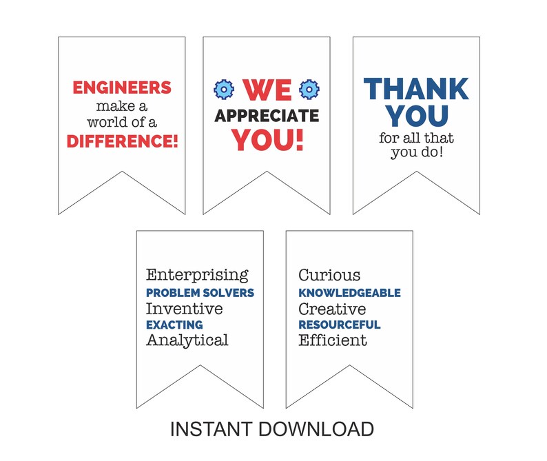Engineer Week Banner Printable / Engineer Gifts / Happy - Etsy
