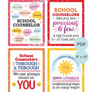 School Counseling Week Signs Printable / School Counselor Week Posters ...