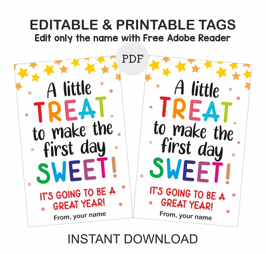 Back to School Treat Tag Printable / Back to School Tags / Back to ...