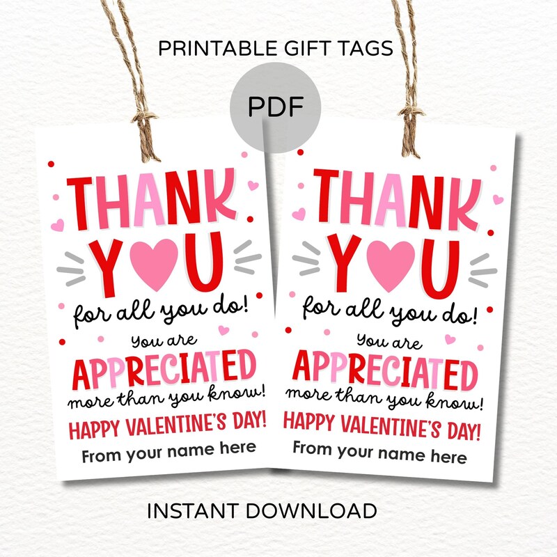 Staff Thank You Valentine - Etsy