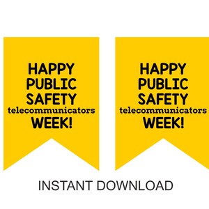 911 Dispatcher Week Banner Printable / Telecommunicators Week Banner ...