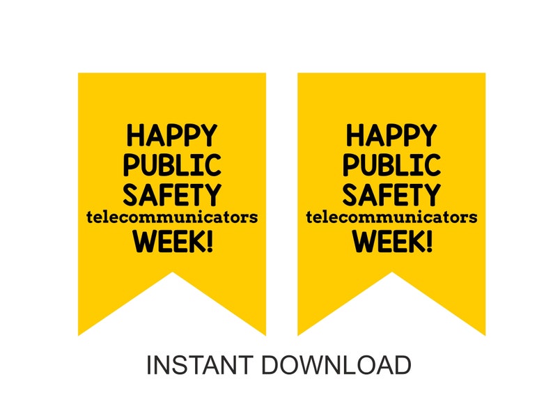 911 Dispatcher Week Banner Printable / Telecommunicators Week Banner ...