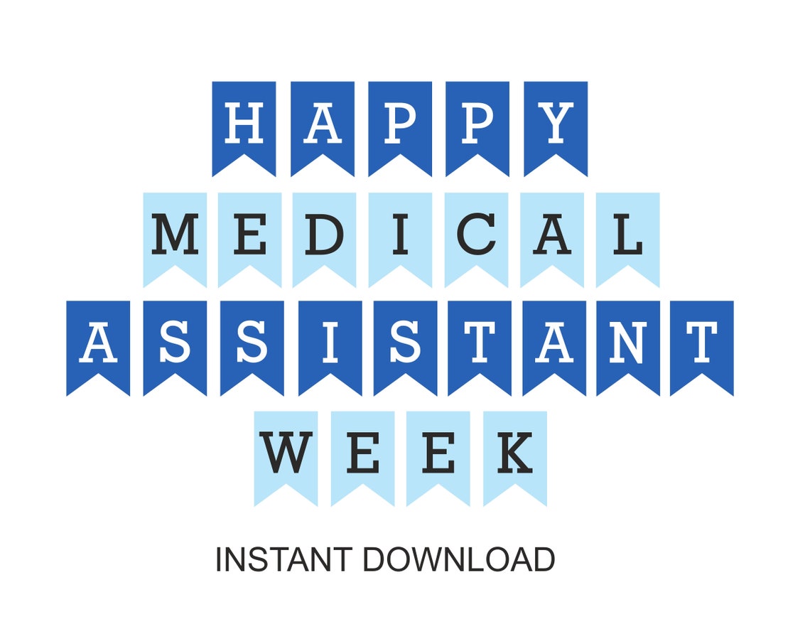 Happy Medical Assistant Week Banner Printable / Printable - Etsy Happy Medical Assistant Week Banner Printable / Printable - Etsy
