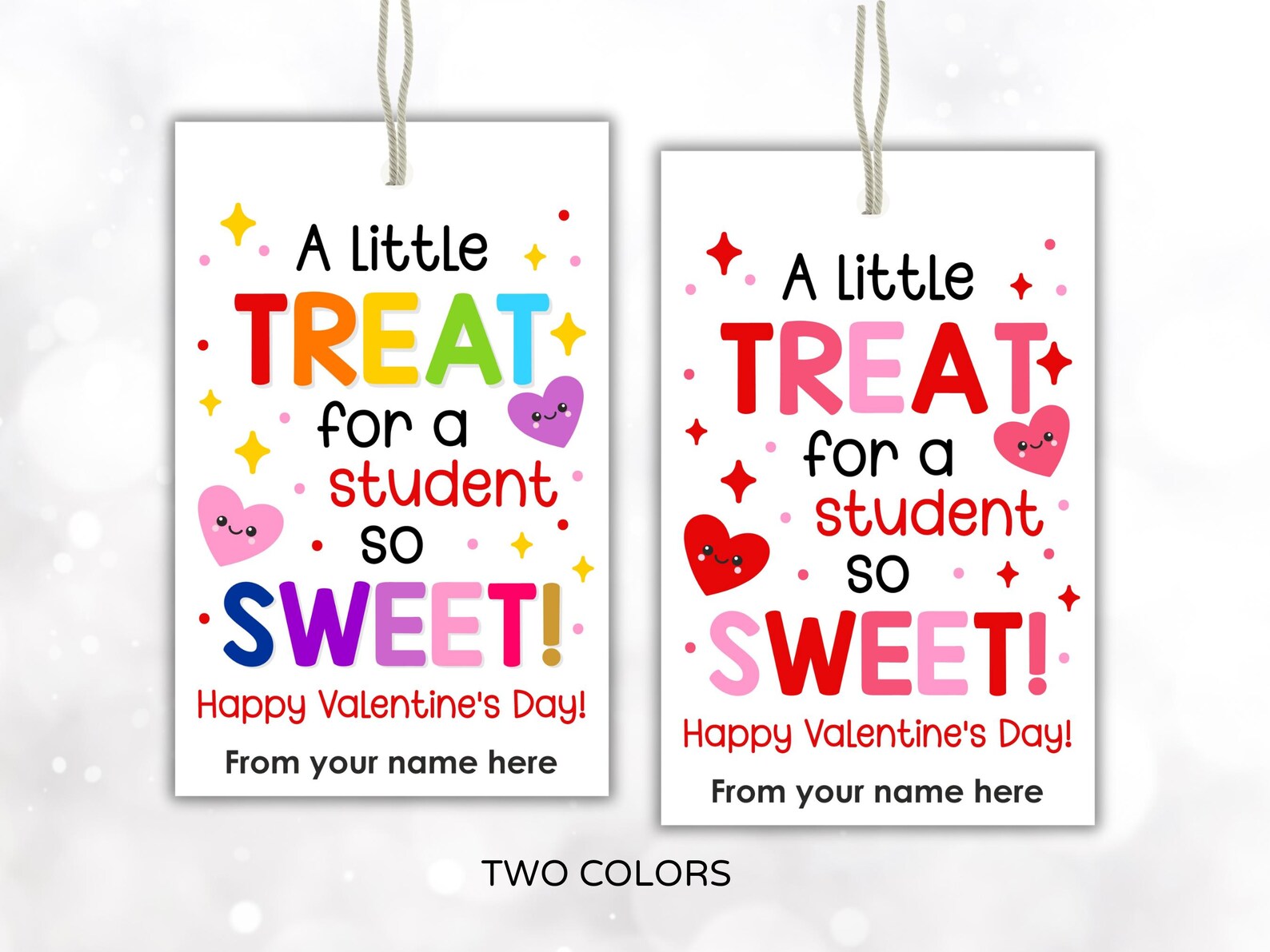 Valentine Students Tags Printable / Valentine Tags for Students From ...
