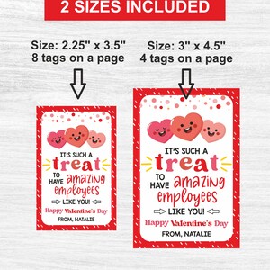 Editable Valentine Employee Appreciation Tags Printable / Valentine ...