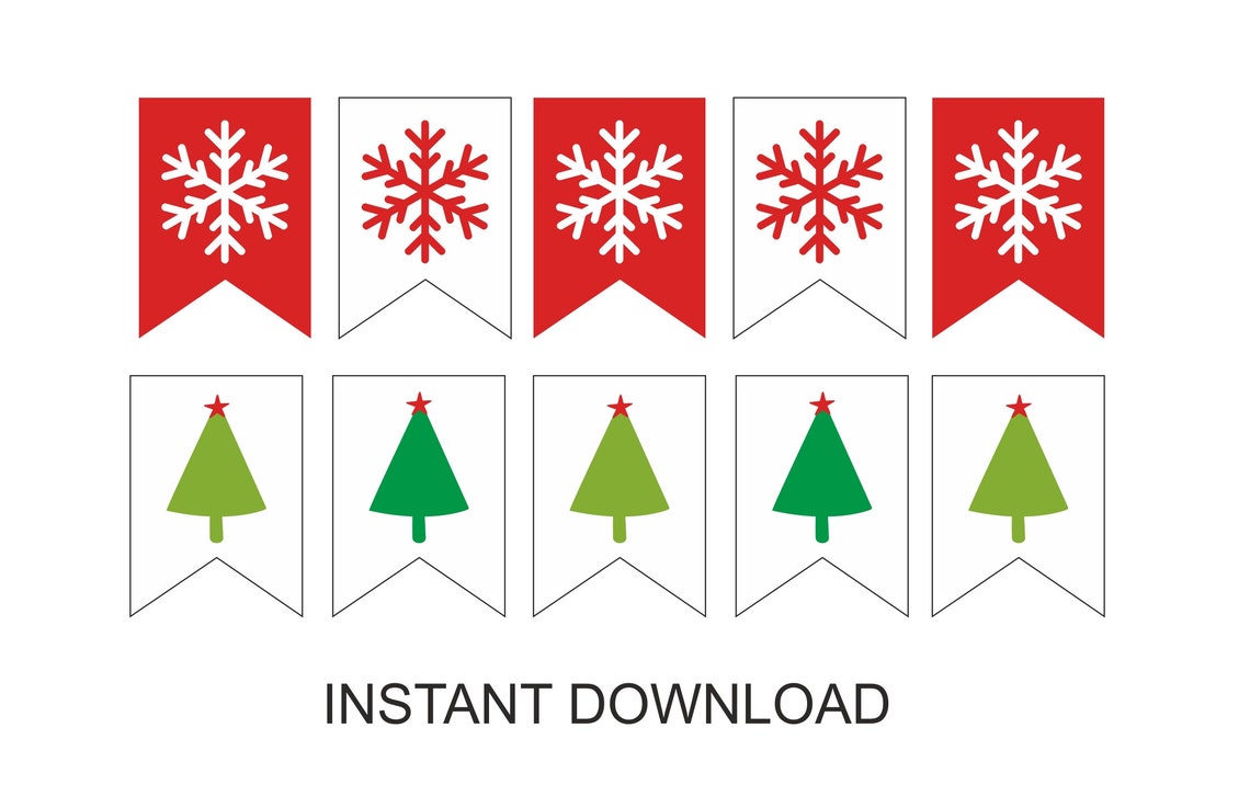 Merry Christmas Banner Printable / Christmas Banner Printable ...