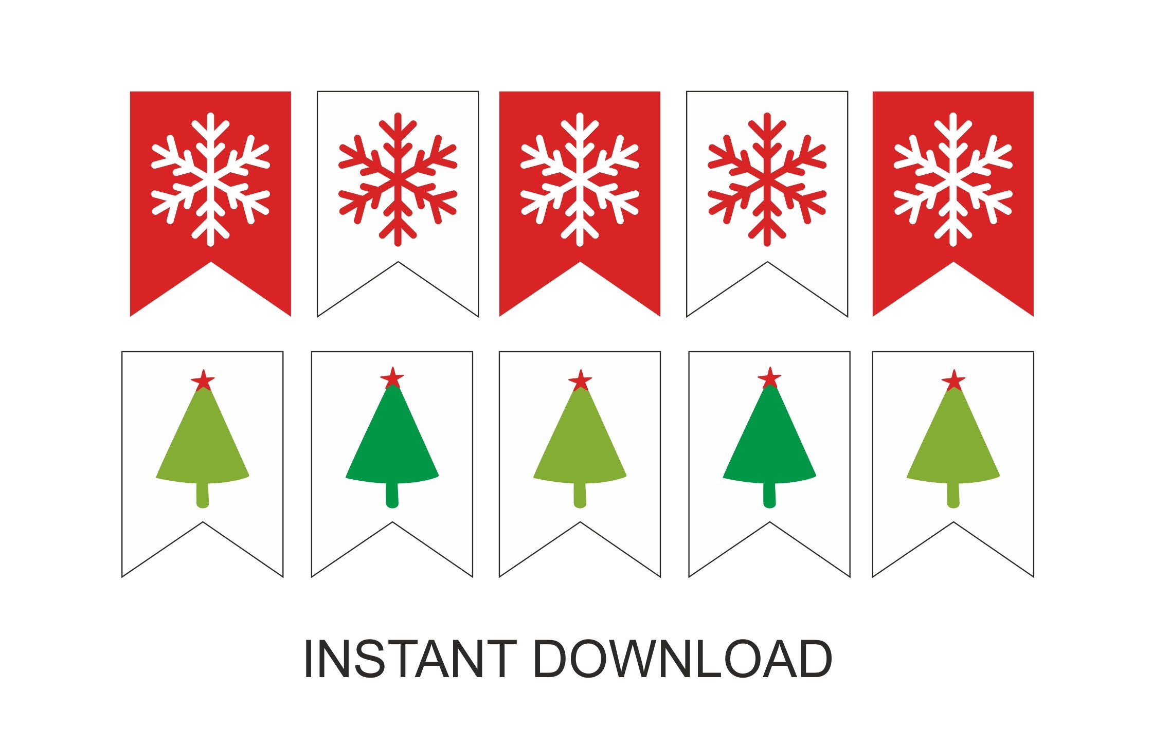 Merry Christmas Banner Printable / Christmas Banner Printable ...