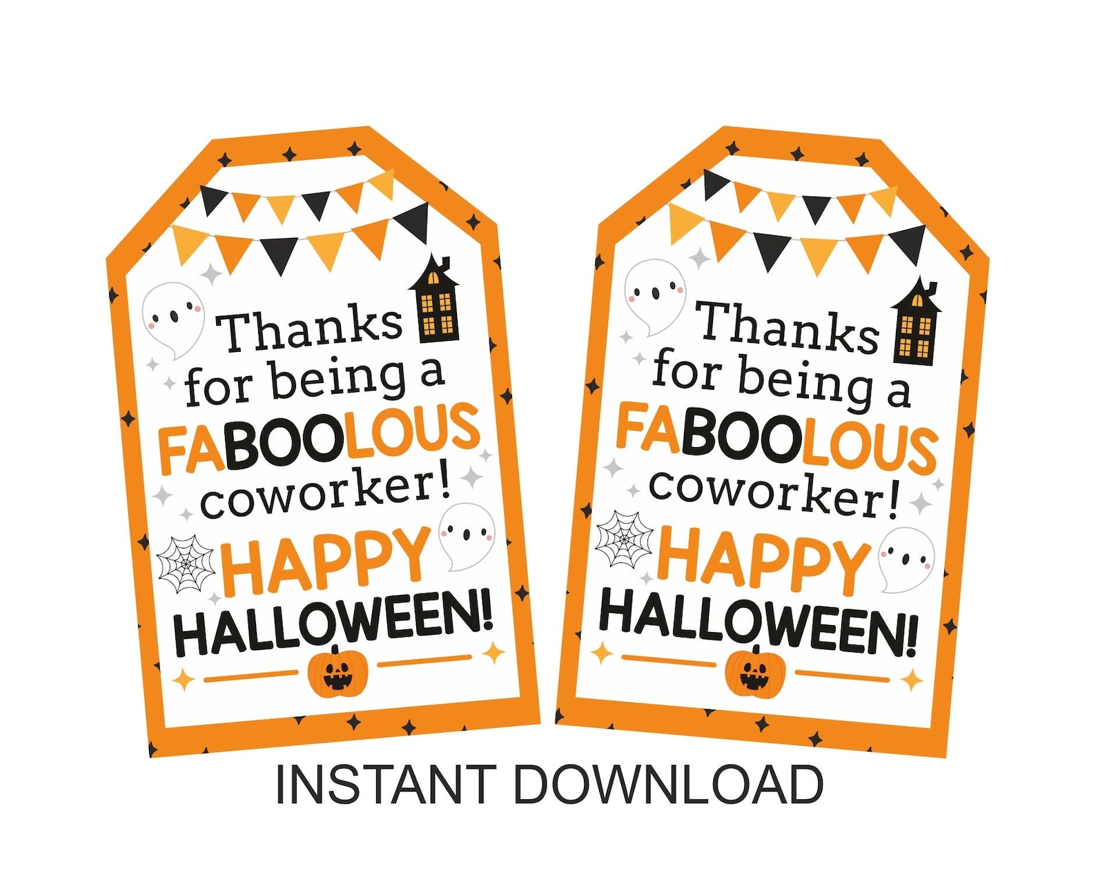 Halloween Coworker Gift Tag Printable / Halloween Appreciation Tag ...