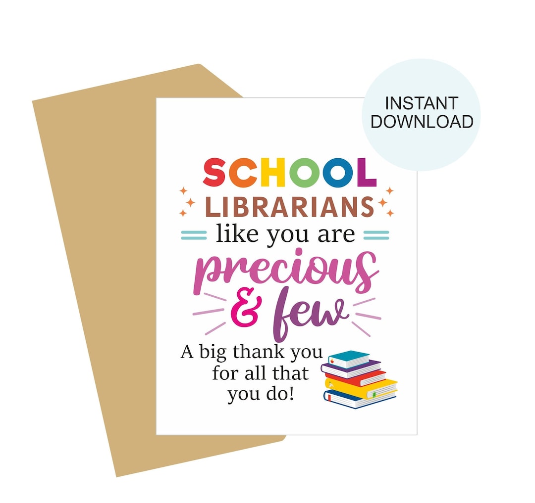Librarian Thank You Card Printable Free at Arlene Lopez blog