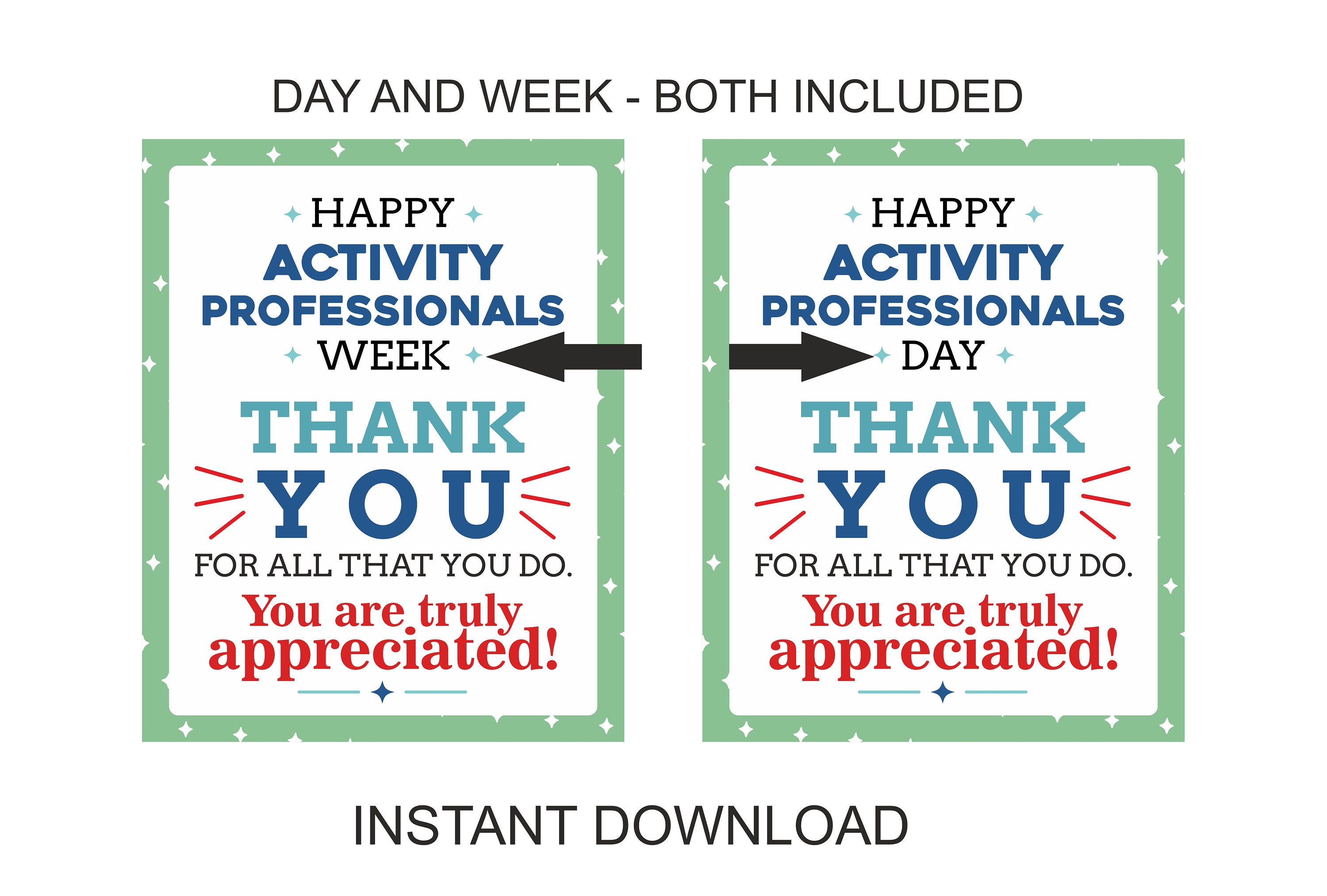 Activity Professional Week Signs Printable / Activity Professionals ...