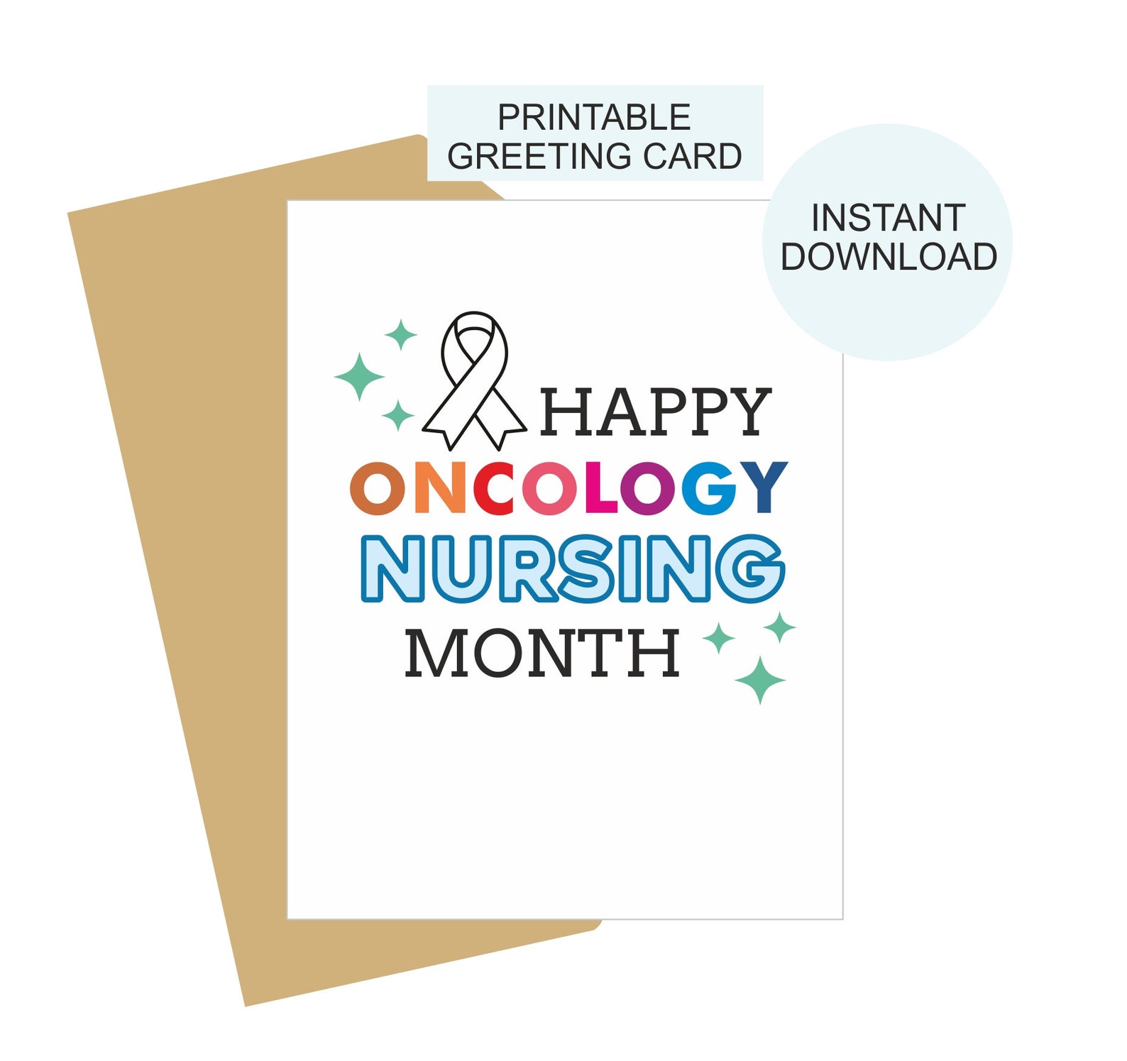 Oncology Nursing Month Card Printable / Oncology Nurses Month Card ...