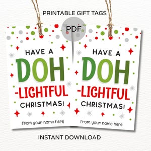 Christmas Play Dough Tag Printable / Dohlightful Christmas Tag ...