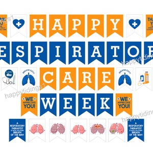 Happy Respiratory Care Week Banner Printable - Orange and Blue ...
