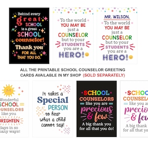 School Counseling Card Printable / School Counselor Card / School ...
