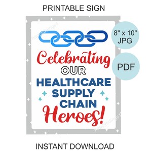 Healthcare Supply Chain Week Signs Printable / 3 Healthcare SC Week ...