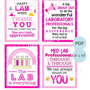 Lab Week Posters Printable Set of 9 / Laboratory Week 2024 / Lab Week ...