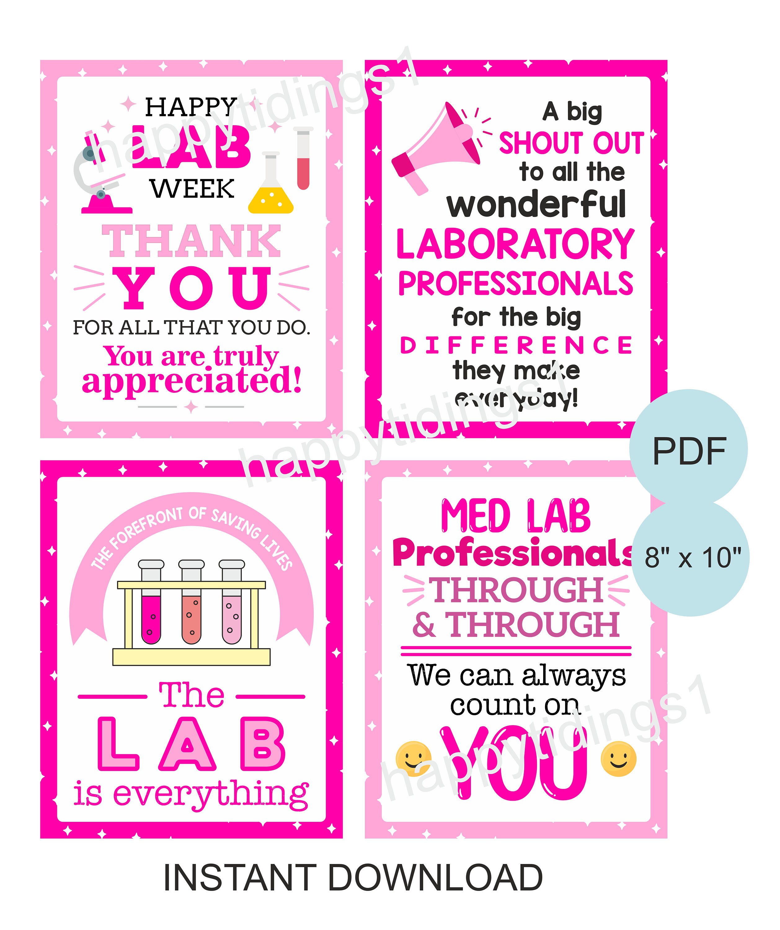 Lab Week Posters Printable Set of 9 / Laboratory Week 2024 / Lab Week ...