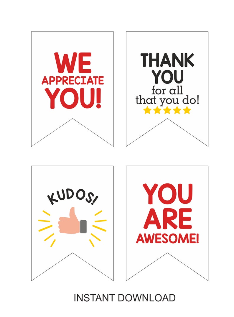 Happy Employee Appreciation Day Banner Printable / Employee - Etsy