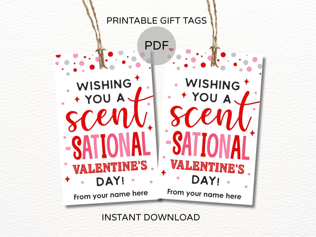 Valentine Scentsational Gift Tags Printable / Valentine Candle Tags ...