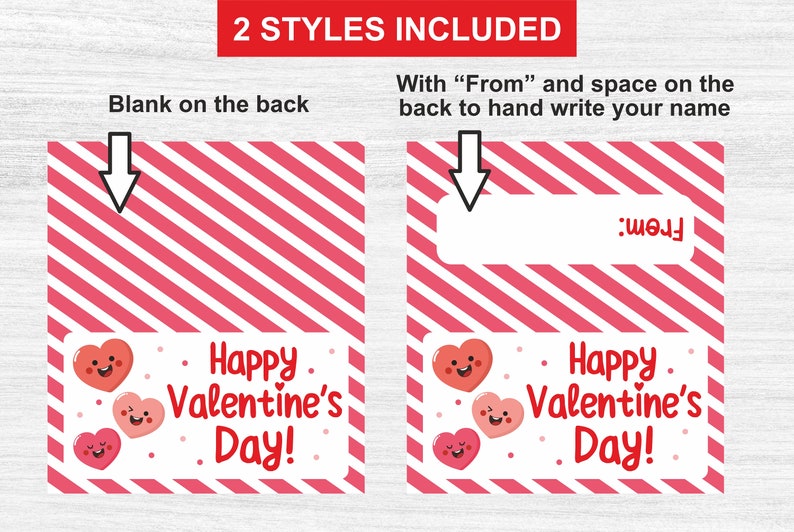 Happy Valentine's Day Bag Toppers Printable / Valentine Bag Toppers / 2 ...