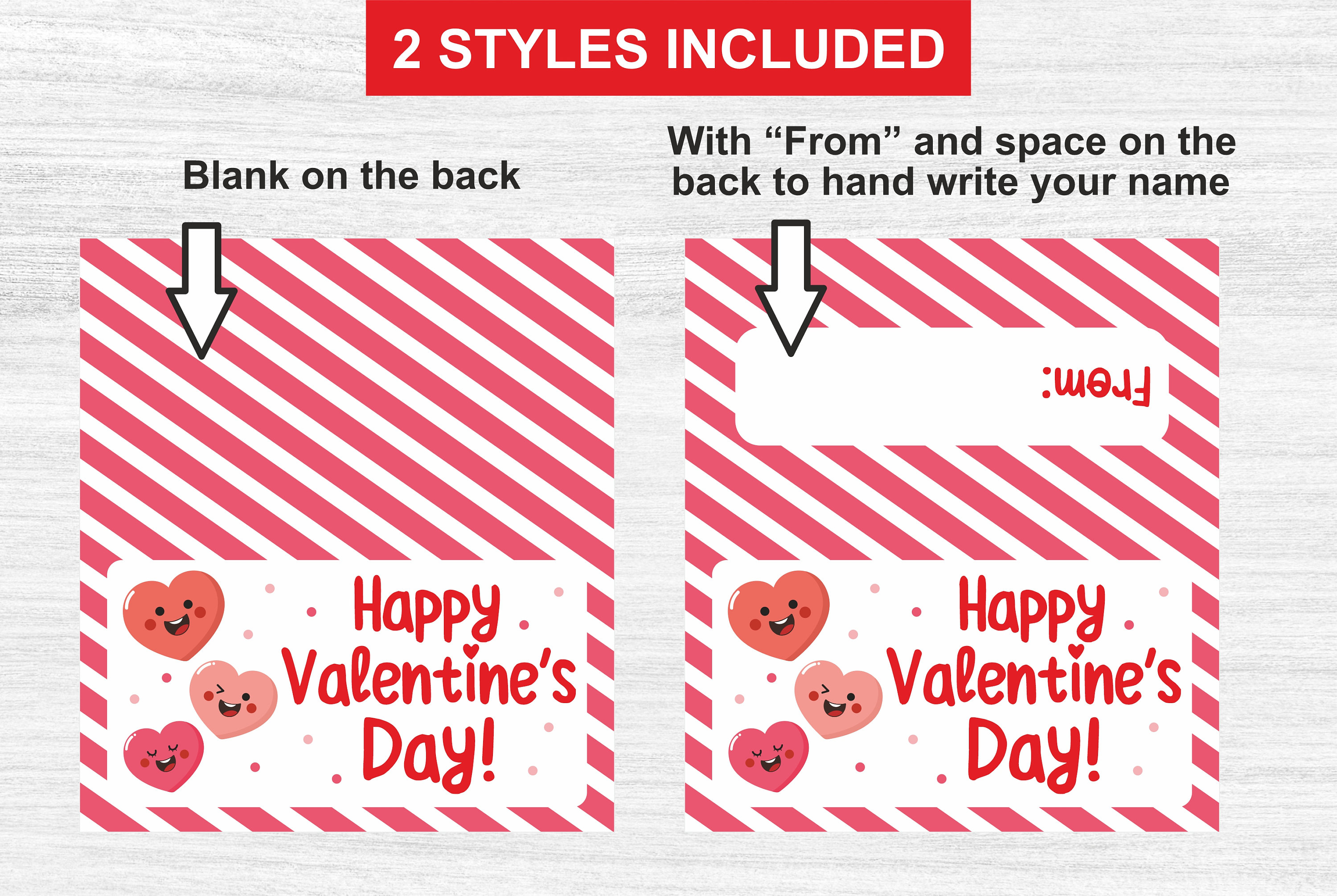Happy Valentine's Day Bag Toppers Printable / Valentine Bag Toppers / 2 ...