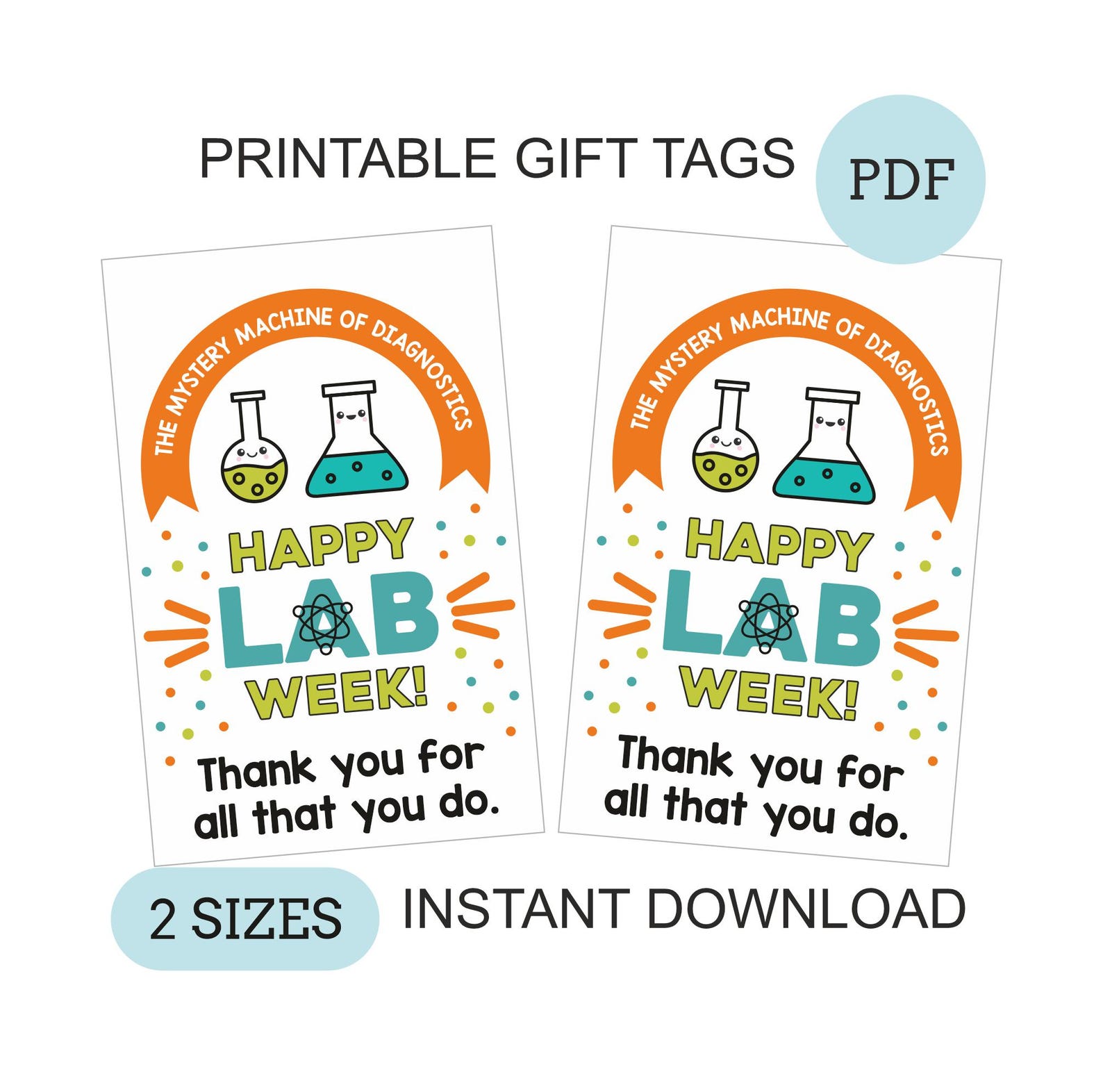Lab Week Gift Tags Printable / Lab Week Tags / Lab Week Tag / Lab Week ...