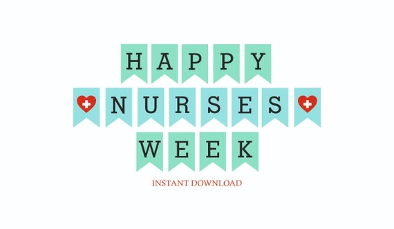 Nurses week banner printable / Nurse week banner printable / | Etsy