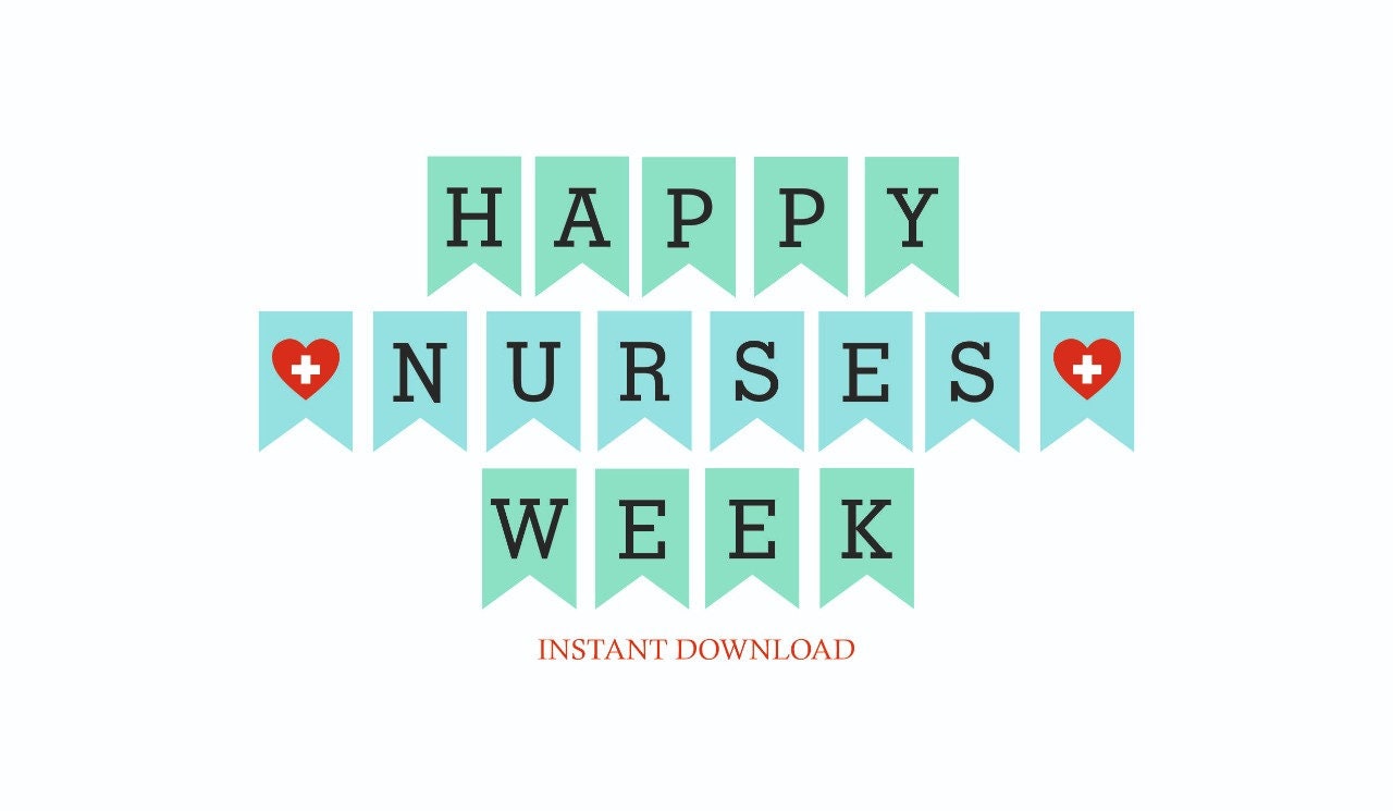 Nurses Week Banner Printable / Nurse Week Banner Printable / - Etsy